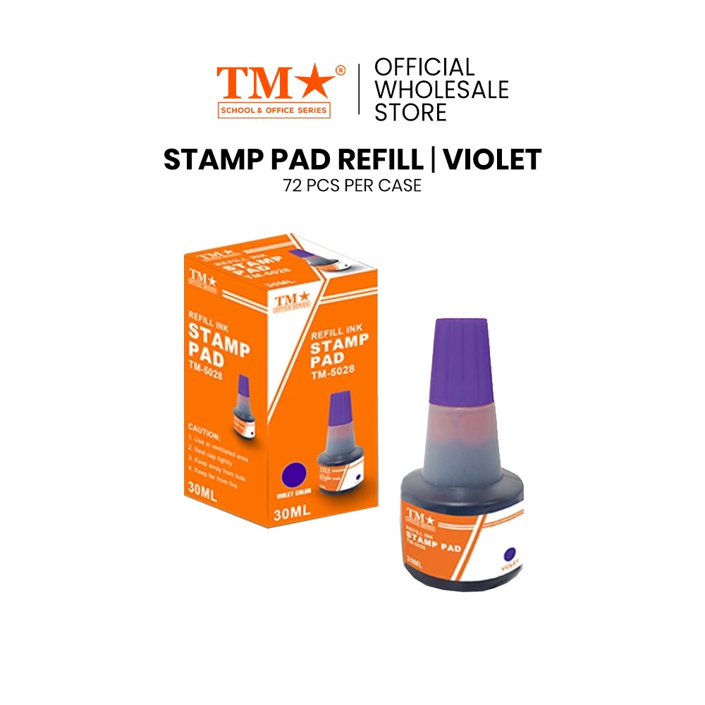 TM 60 pcs Stamp Pad Violet Refill 30 ml (TM-5028) | Shopee Philippines