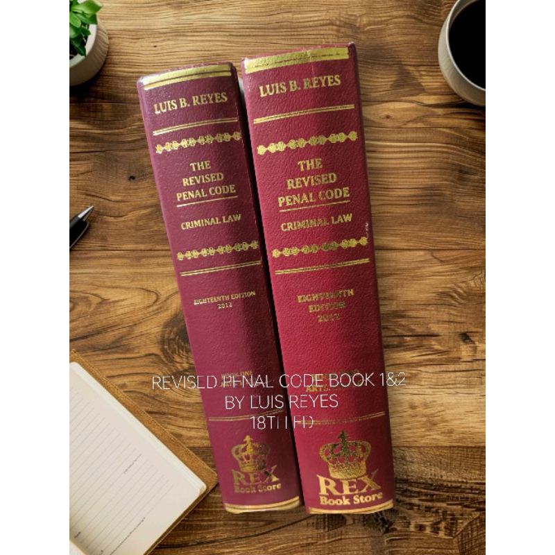 REVISED PENAL CODE BOOK 1 & 2 ( CRIMINAL LAW ) 18TH ED | Shopee Philippines