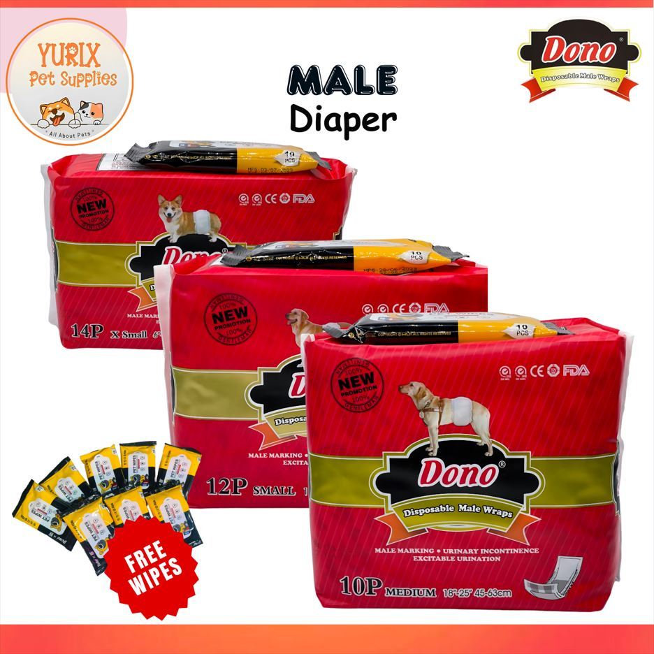 DONO Disposable MALE WRAPS with FREE Wipes | Shopee Philippines