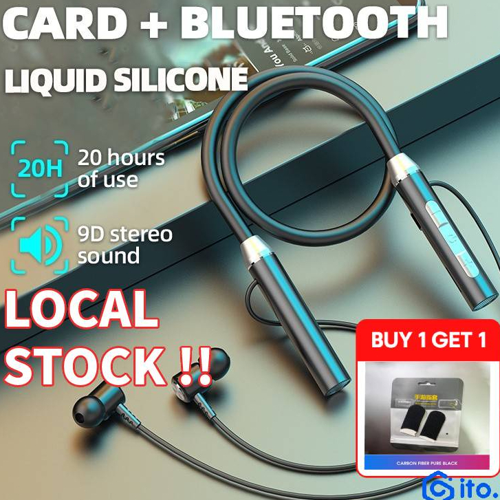 Magnetic Earphone TWS Wireless Bluetooth Hanging Neck In-ear Sports ...