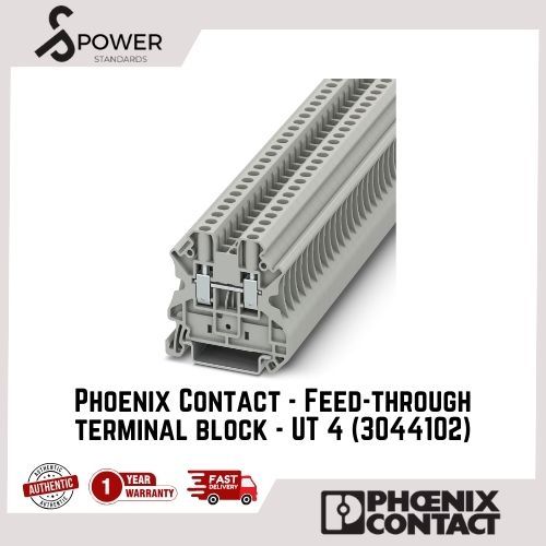 Phoenix Contact Feed-through terminal block - UT 4 (3044102) | Shopee ...