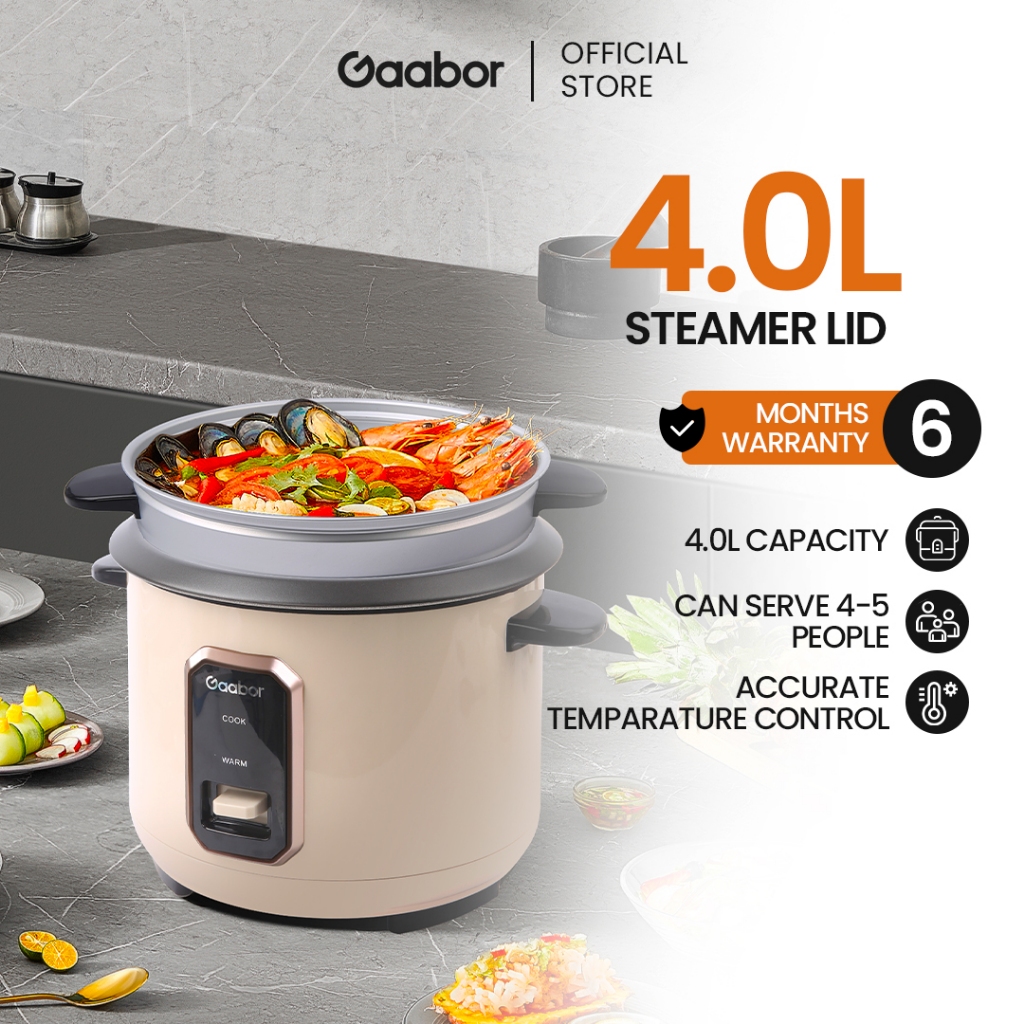 Gaabor Rice Cooker Accurate Temperature Control Equipped With Steamer ...