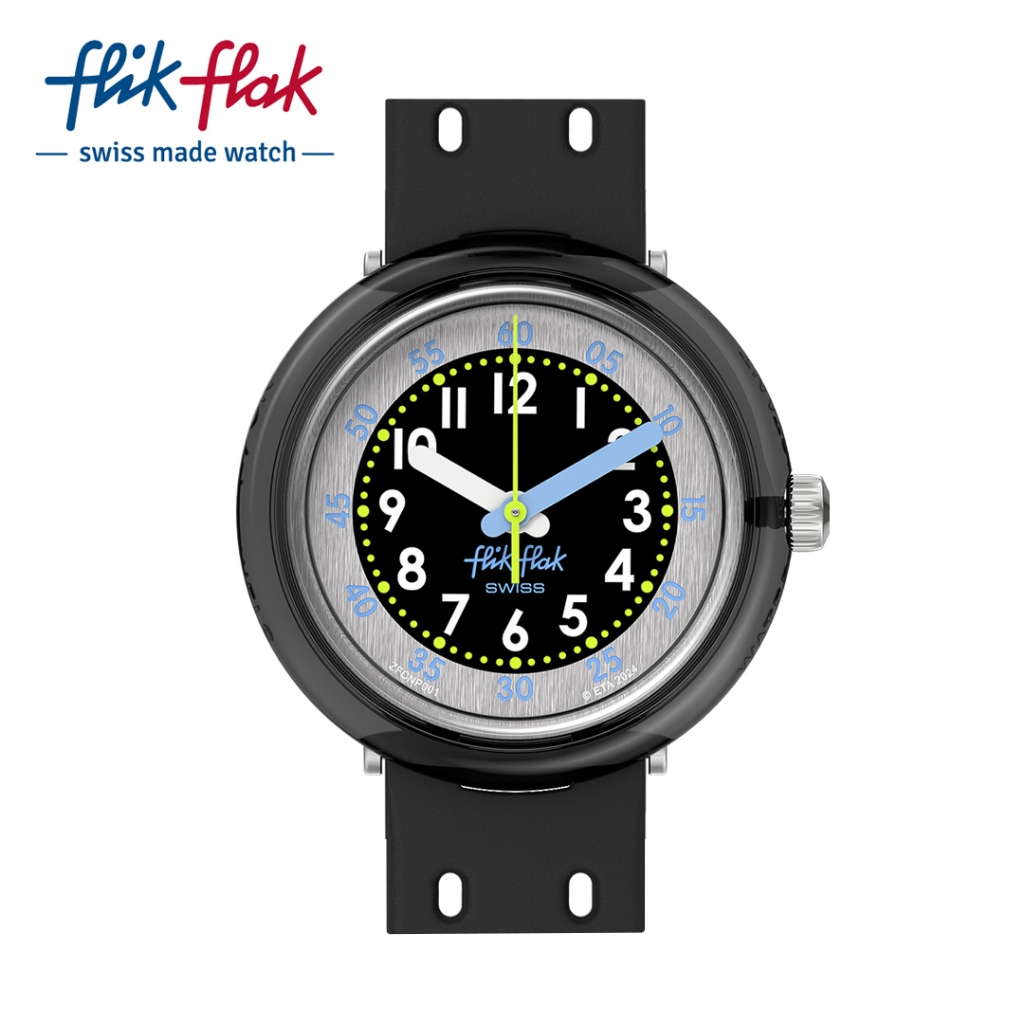 Flik Flak Fizz In Black FCNP001 Black Silicone Strap Watch | Shopee ...