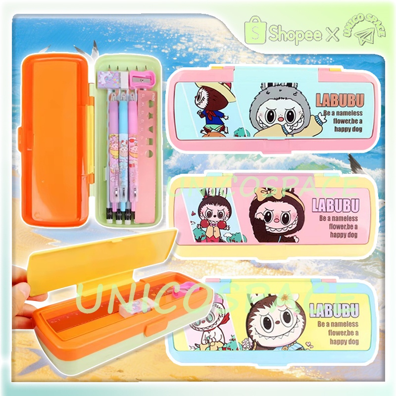 Plastic Macaron Labubu Pencil Case Large Capacity Pen Pouch Pen Holder ...