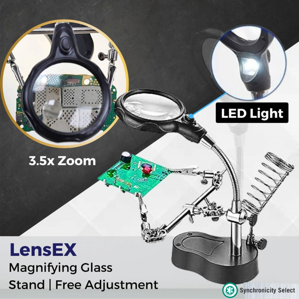 LensX Led Light Helping Hands Soldering Magnifier Station Professional ...