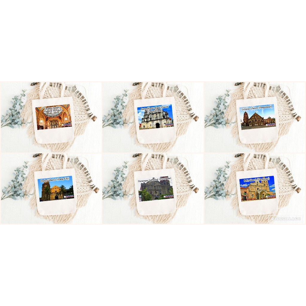 Tote Bag Souvenir - Chapel / Church, Local Design (PANGASINAN,PAMPANGA ...