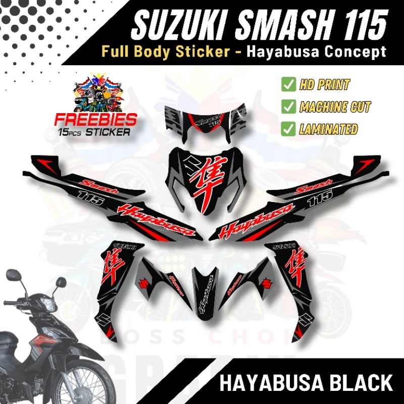 Smash 115 Carb Full Body Decals Sticker - Hayabusa Design | Shopee ...