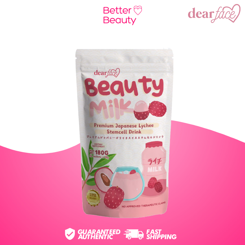 Dear Face Beauty Milk Lychee Collagen Drink 10 Servings | Shopee ...