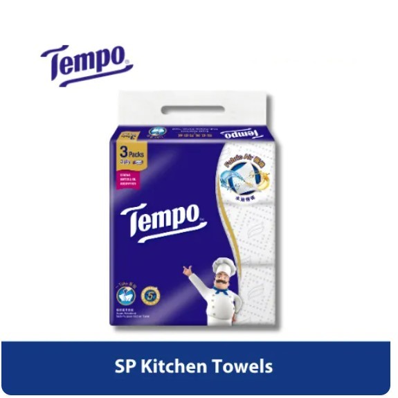 Tempo SP Kitchen Towels (3-Ply, 3 Packs x 60 Sheets) | Shopee Philippines