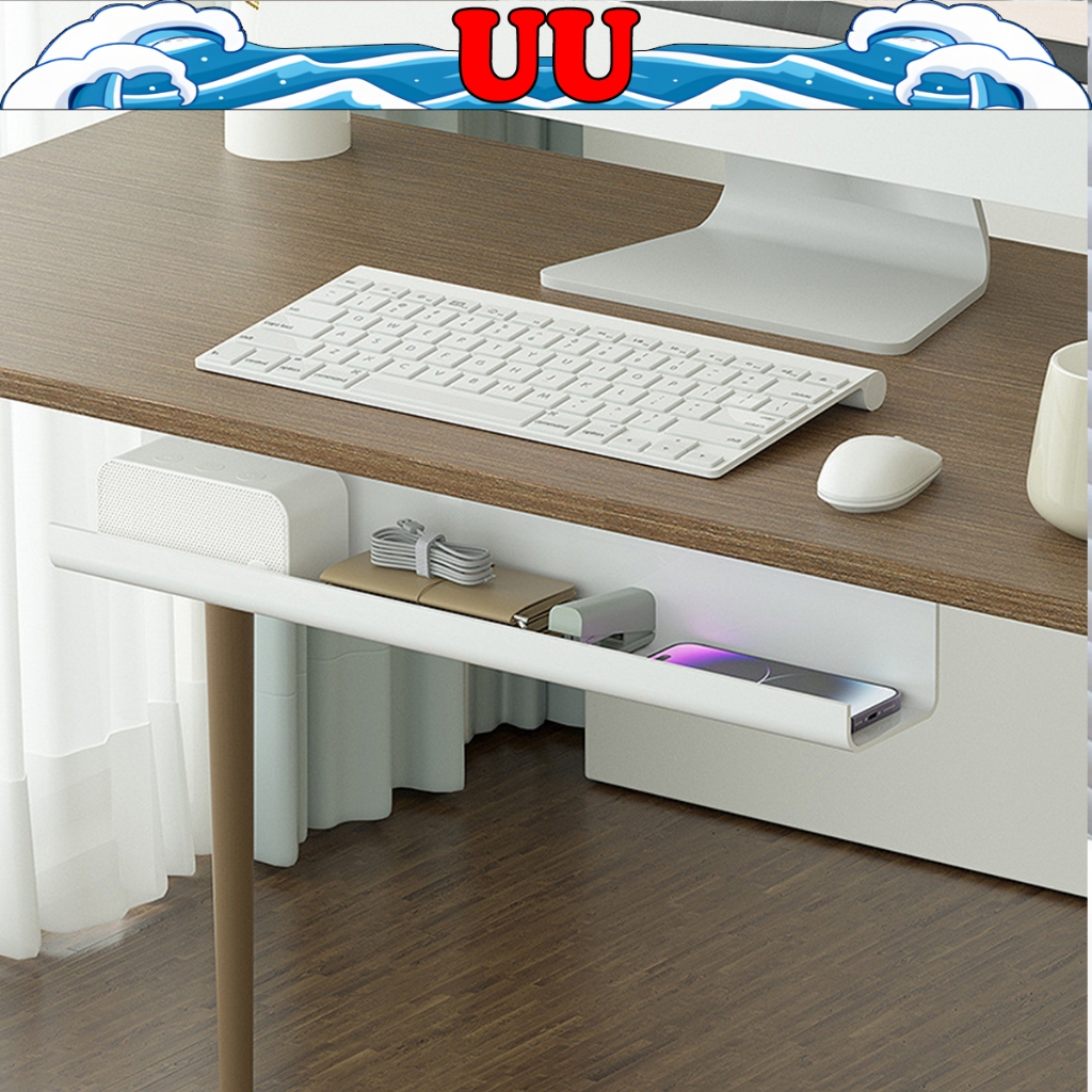 No-Drill Under Desk Cable Tray for Clutter-Free Workspaces Cable ...