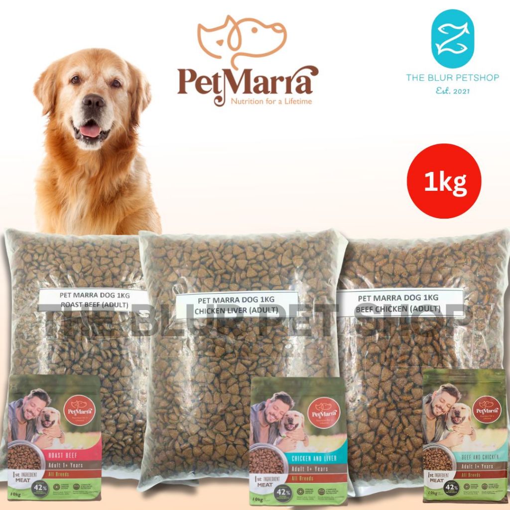 1kg PetMarra All Breeds Adult Pet Marra Dog Dry Food Healthy Skin Coat ...