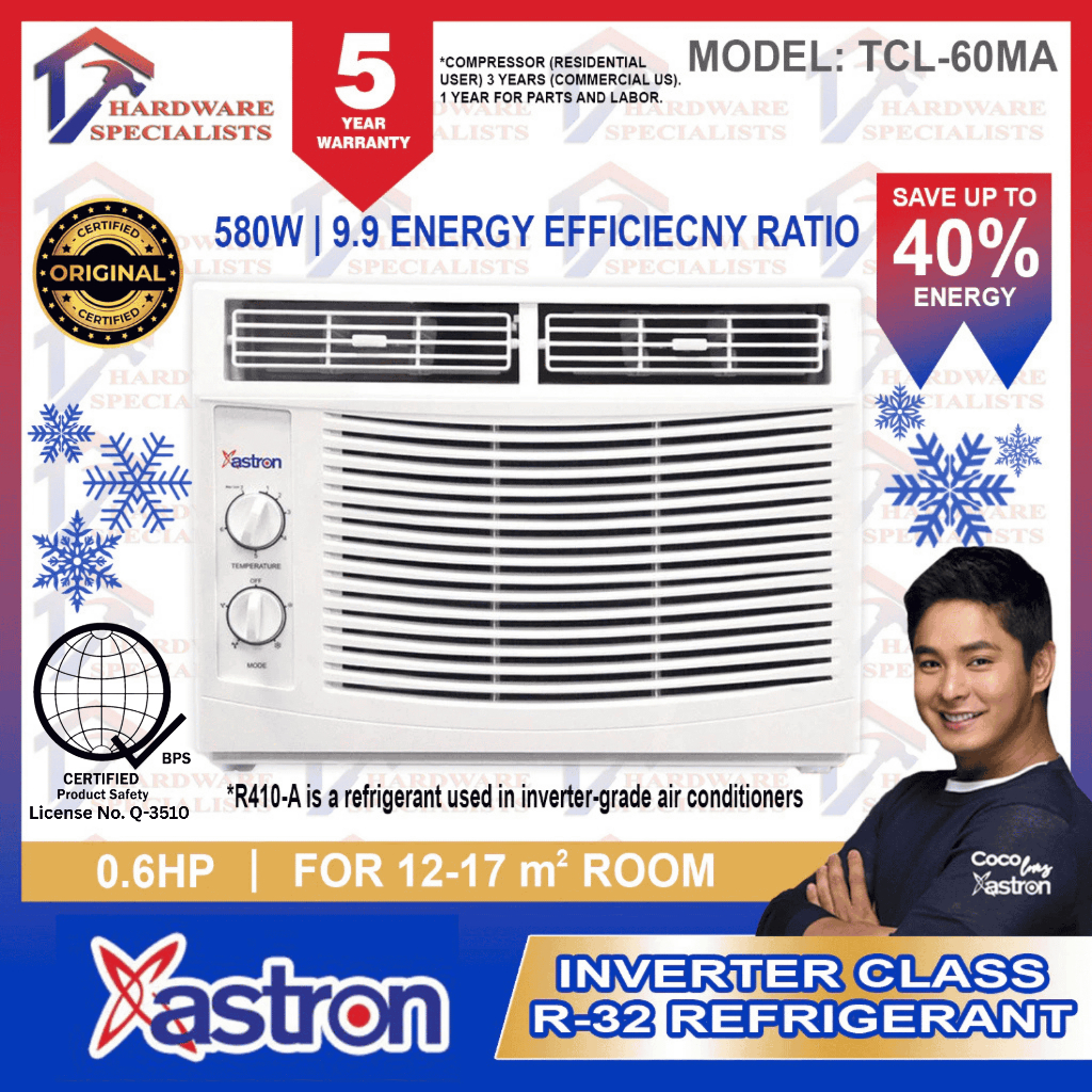 Astron Inverter Class 0.6 HP Aircon TCL-60MA | Shopee Philippines
