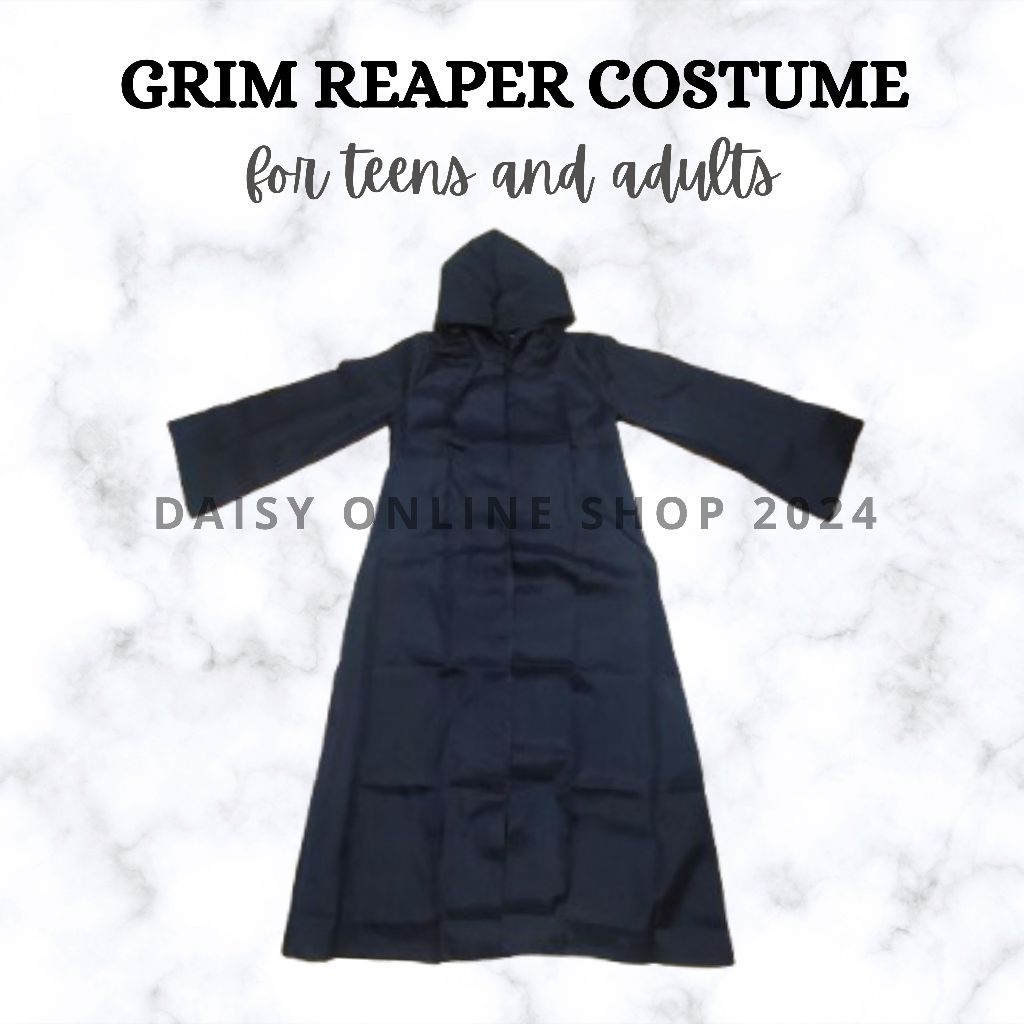Grim Reaper Hooded Costume for Teens and Adults-Sized - Halloween ...