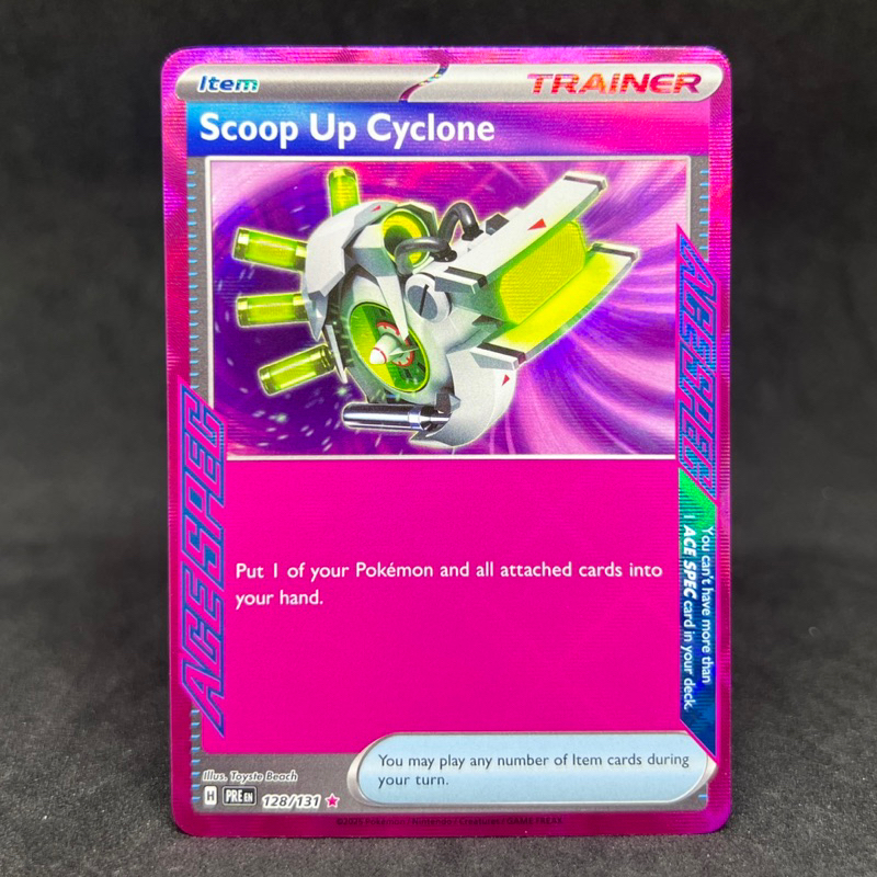 Pokemon TCG Scoop Up Cyclone Ace Spec Holo Rare 128/131 2025 Scarlet ...