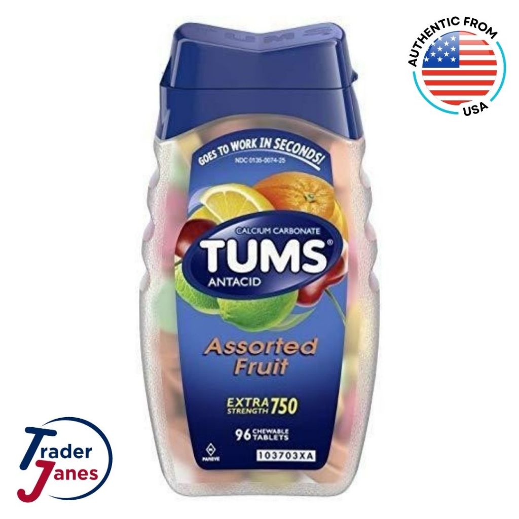 Tums Antacid Assorted Fruit Extra Strength 750 PACKAGING MAY VARY (96 ...