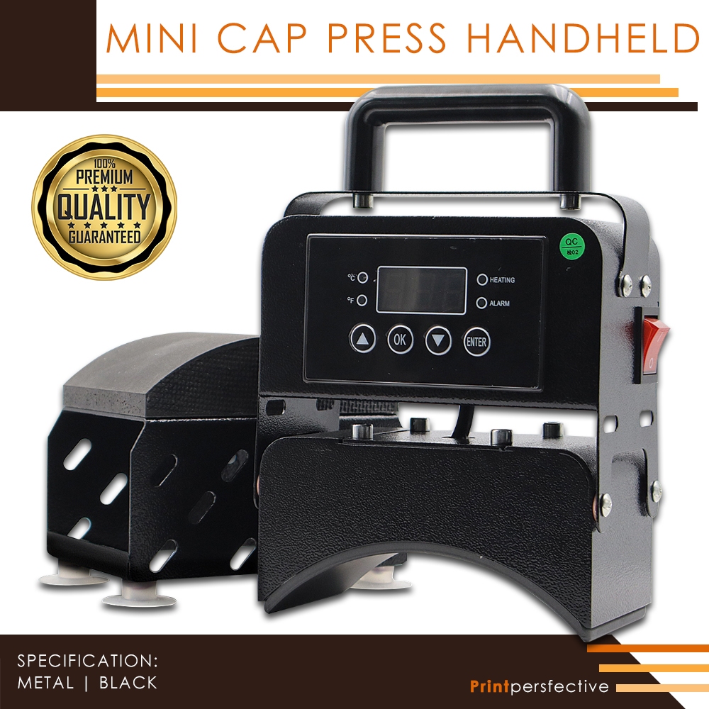Mini Compact Pro-Series Handheld Heat Press Machine For Caps and Hats ...