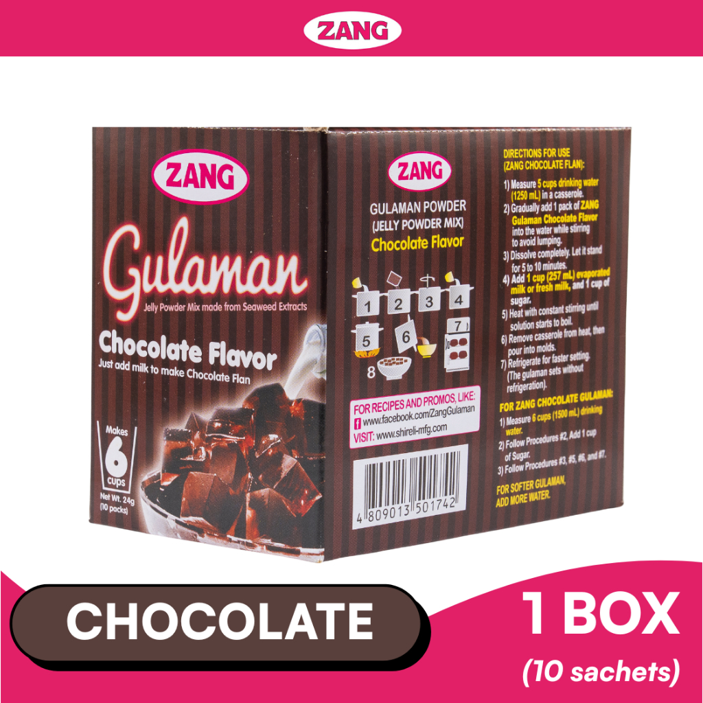 Zang Gulaman Flavored CHOCOLATE (24g x 10 sachets) | Shopee Philippines