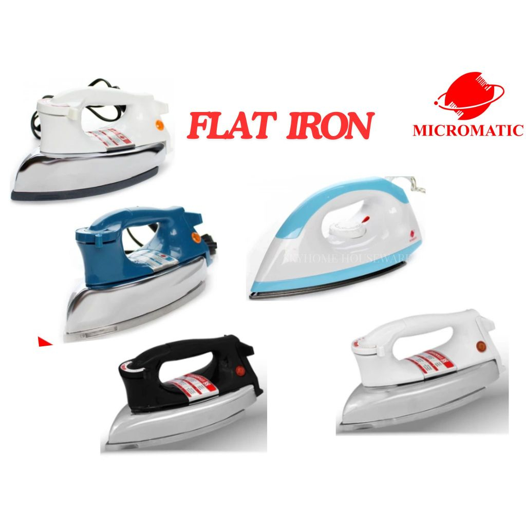 MICROMATIC /STANDARD Non-stick Coating Sole Plate Flat Iron, Stainless ...