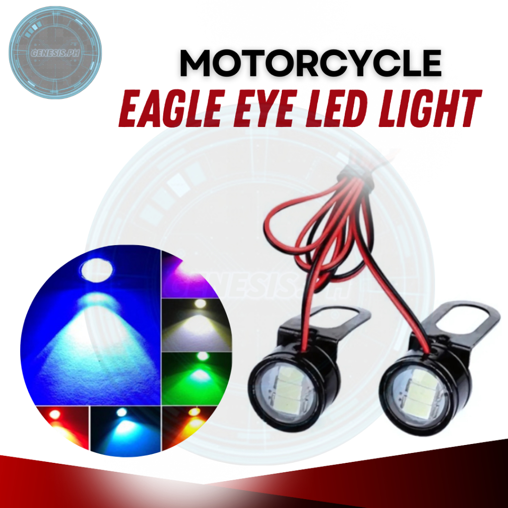 Genesis Motorcycle Eagle Eye Light 20mm 12v Waterproof With Bracket LED ...