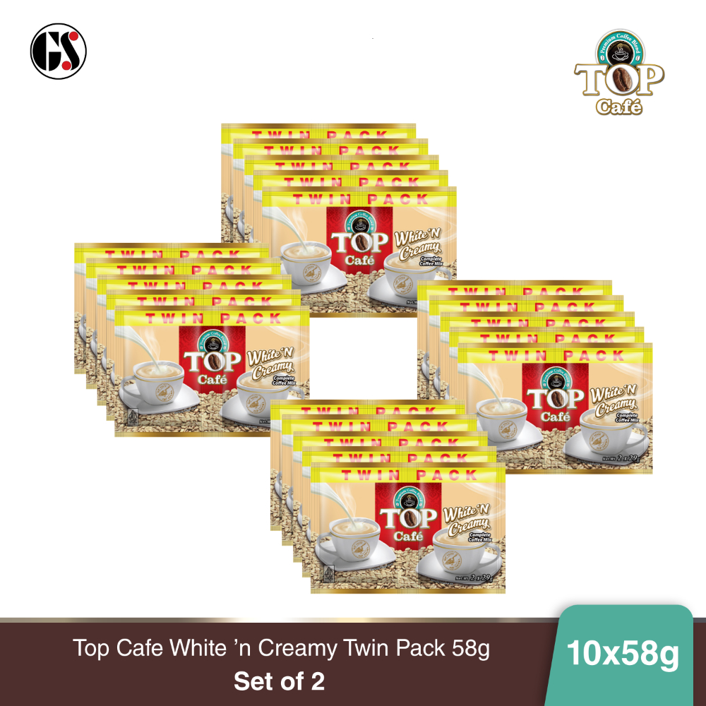 Top Cafe White 'n Creamy Twin Pack 58g (10sachets) Set of 2 | Shopee ...