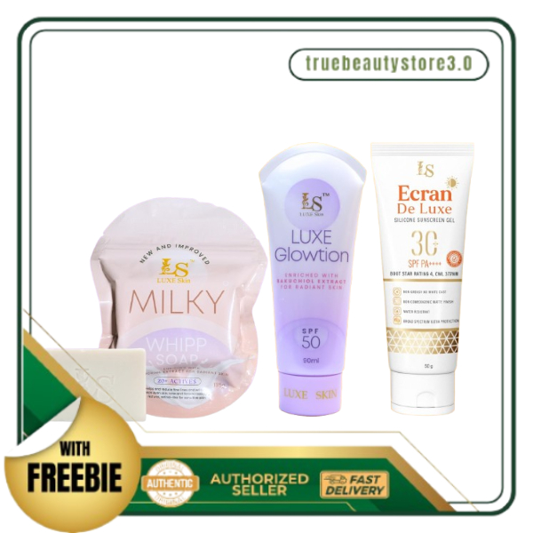 LUXE SKIN ECRAN DE LUXE SUNSCREEN, GLOWTION AND WHIP SOAP | Shopee ...