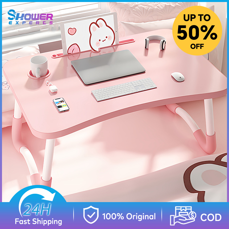 Showerexperts foldable laptop table 60*40cm Sturdy and Thickened mini ...