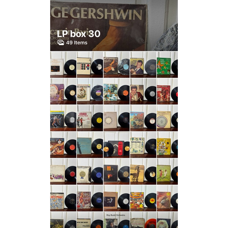 Vintage Long Playing (LP) Vinyl Records Box 30 Various Artists | Shopee ...