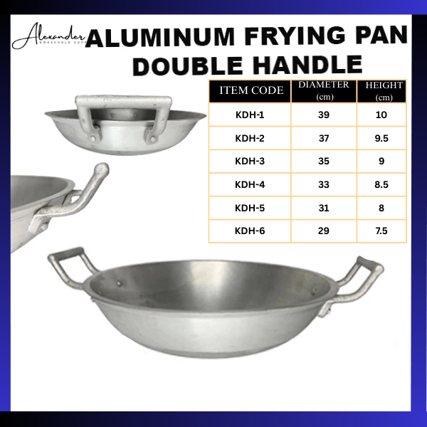 (Alexander) KAWALI / KAWALI DOUBLE HANDLE Frying Pan aluminum makapal ...