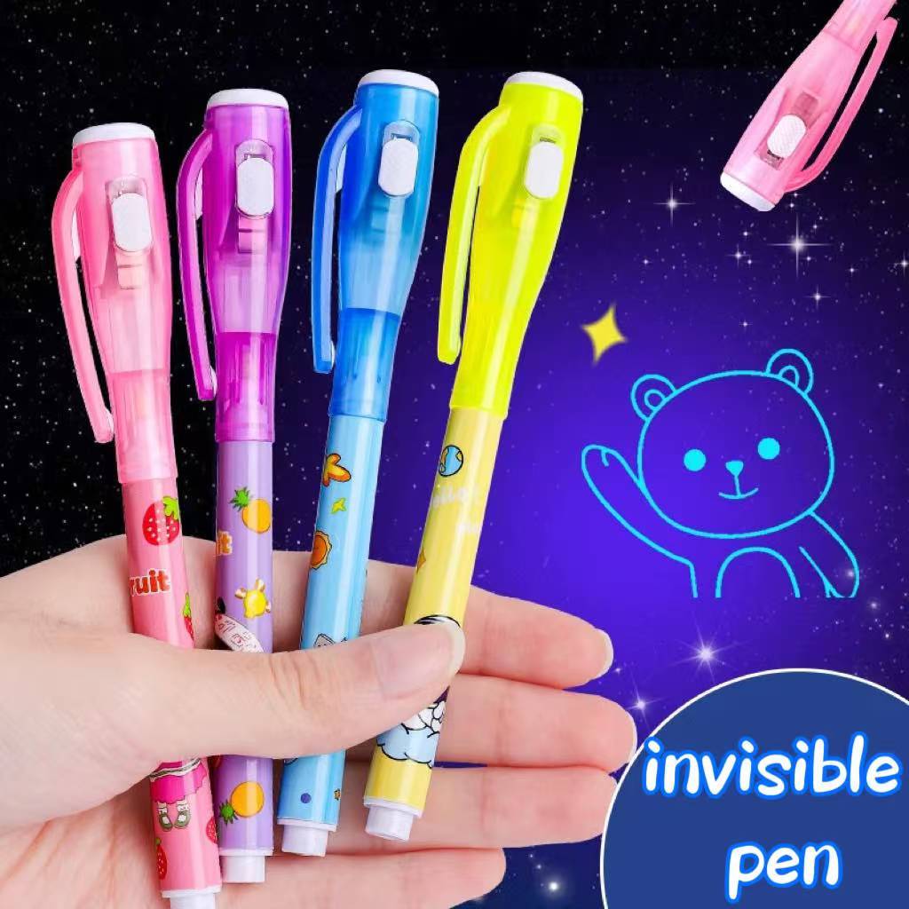 Invisible Ink Pen w/ UV Light Revealer - Invisible Pen Set | Shopee ...