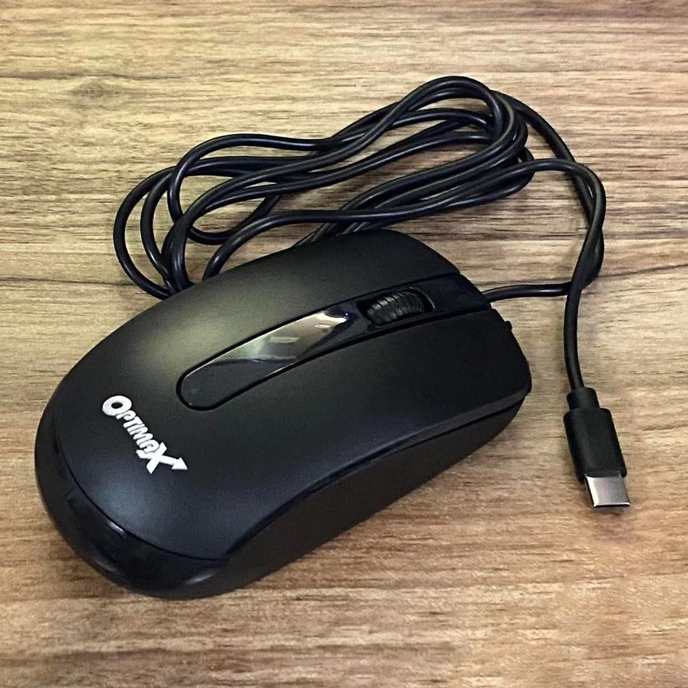 Optimax USB Type C Wired Optical Mouse 1000 DPI for Laptops & Tablets ...