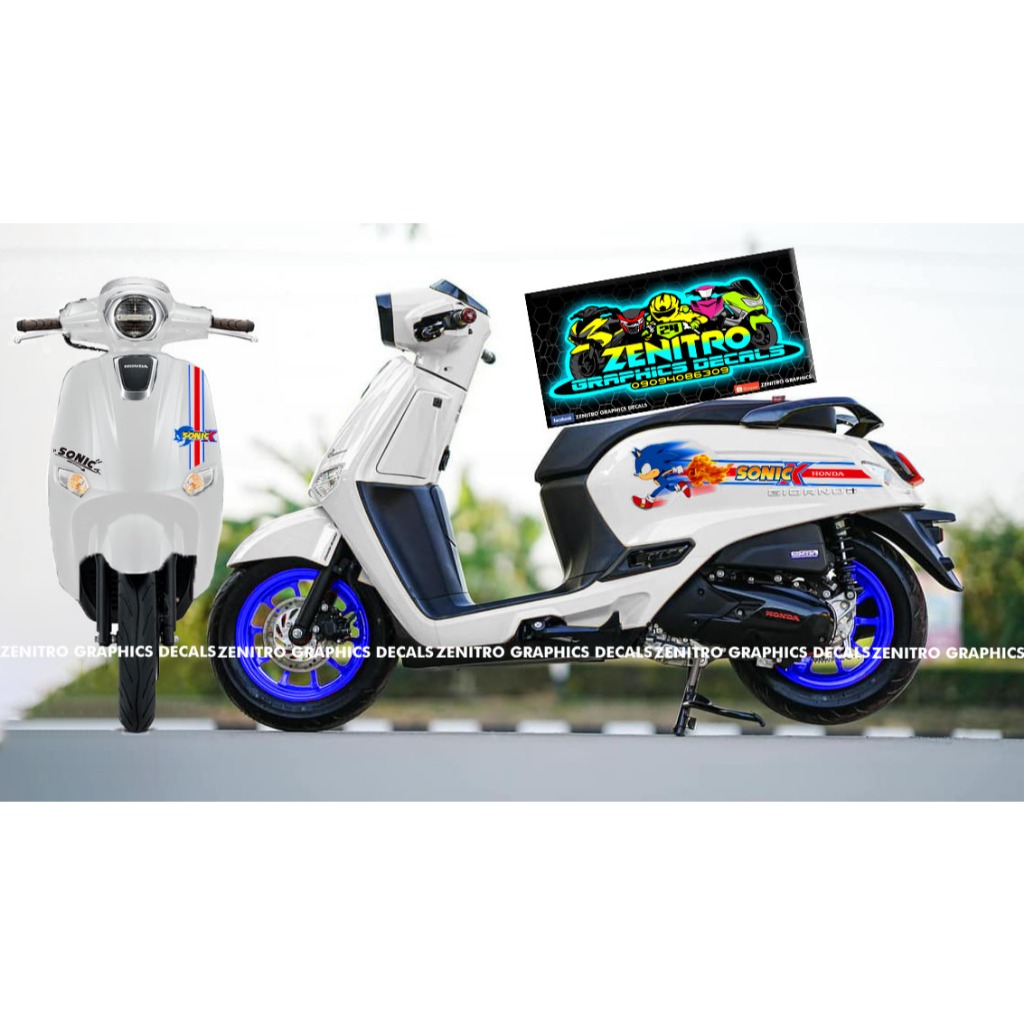 SONIC X SHADOW X DECALS FOR HONDA GIORNO (ZENITRO GRAPHICS DECALS ...