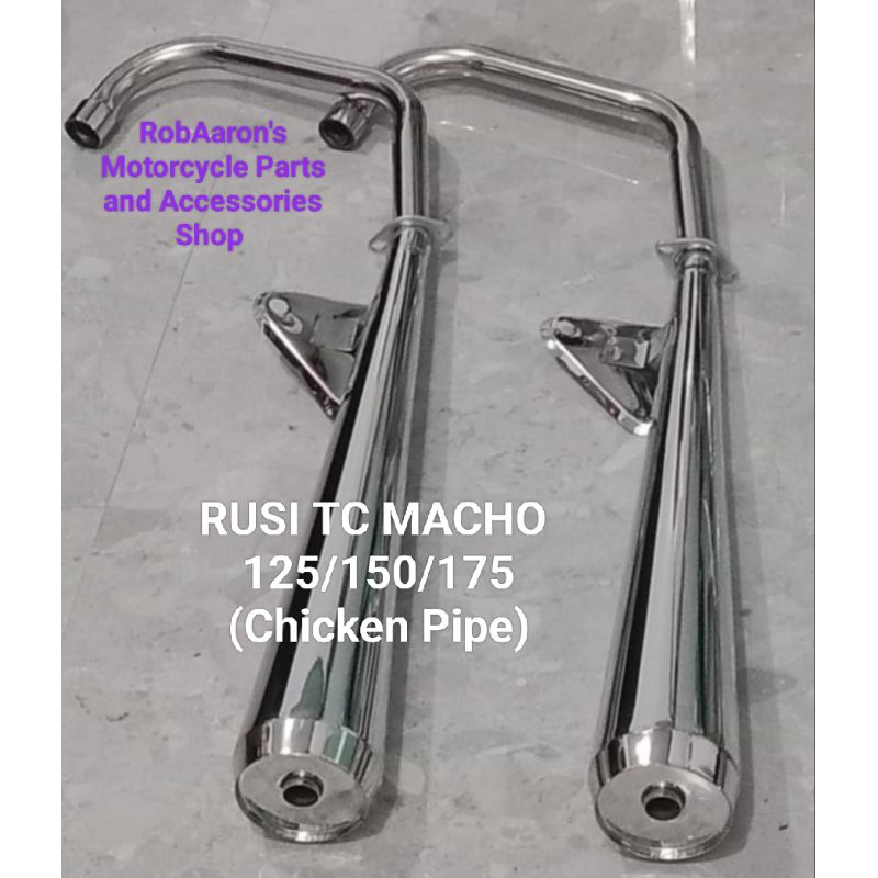 RUSI TC MACHO 125/150/175 STAINLESS CHICKEN PIPES | Shopee Philippines