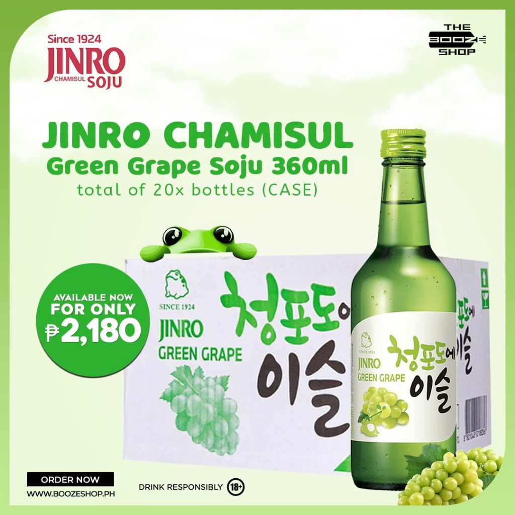Jinro Chamisul Green Grape Soju 360ml x20 (Case) | Shopee Philippines