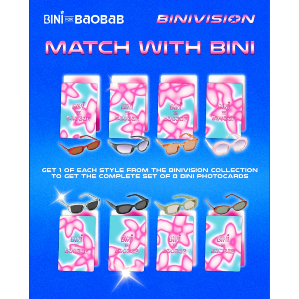 Baobab Eyewear | BINIVISION Photocard | BINI for BAOBAB PC for BENNETT Sunglasses | Shopee ...