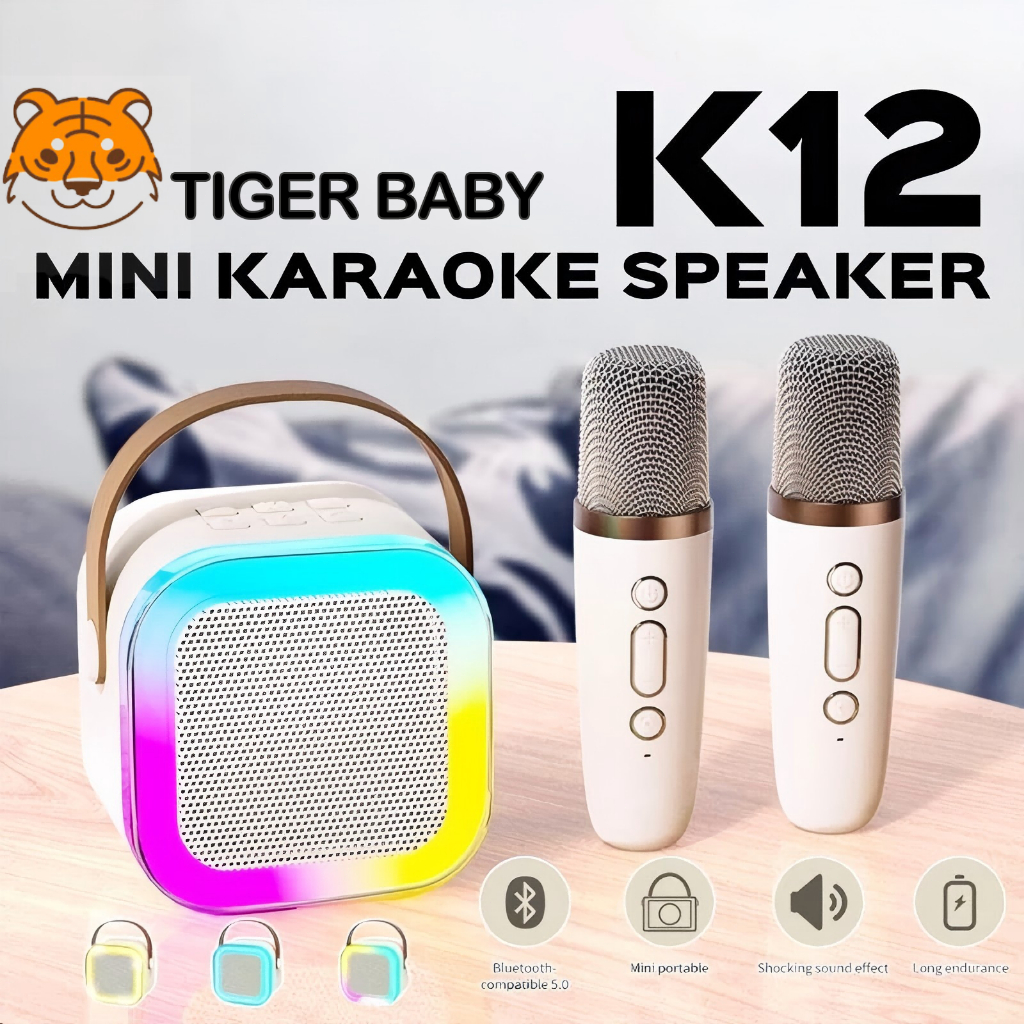 Tiger Baby K12 Mini Karaoke Speaker Wireless - Bluetooth Speaker with ...