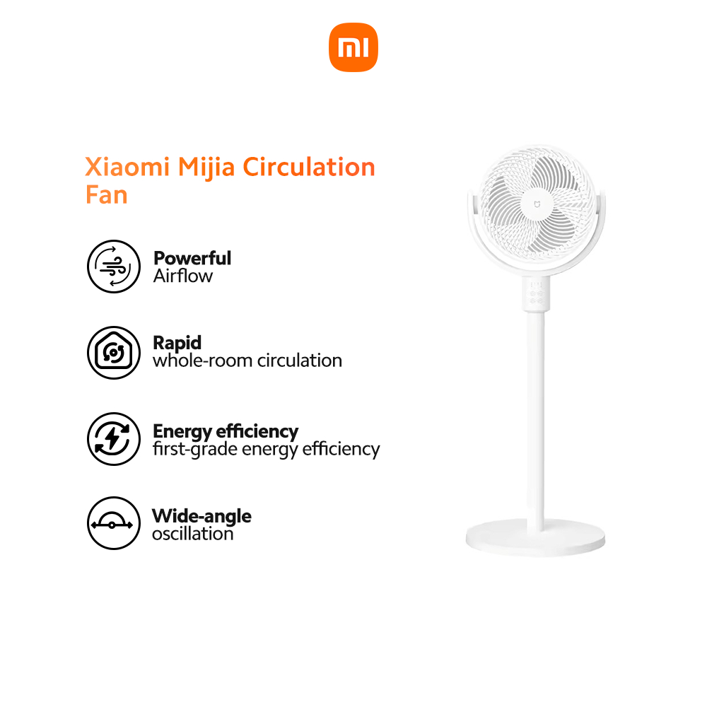 Xiaomi Mijia Circulation Fan with Wide-Angle Oscillation for Powerful ...