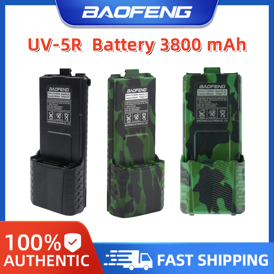 【COD】Baofeng BL-5 3800mah Extended Battery 7.4V Li-ion Battery Two Way ...