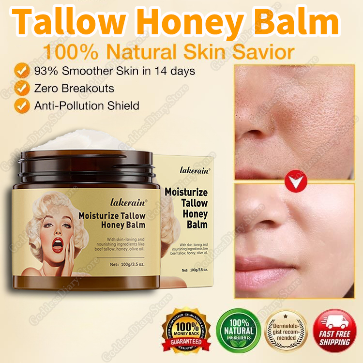 Whipped Beef Tallow Honey Balm Beef Tallow Face Moisturizer Cream Calms ...