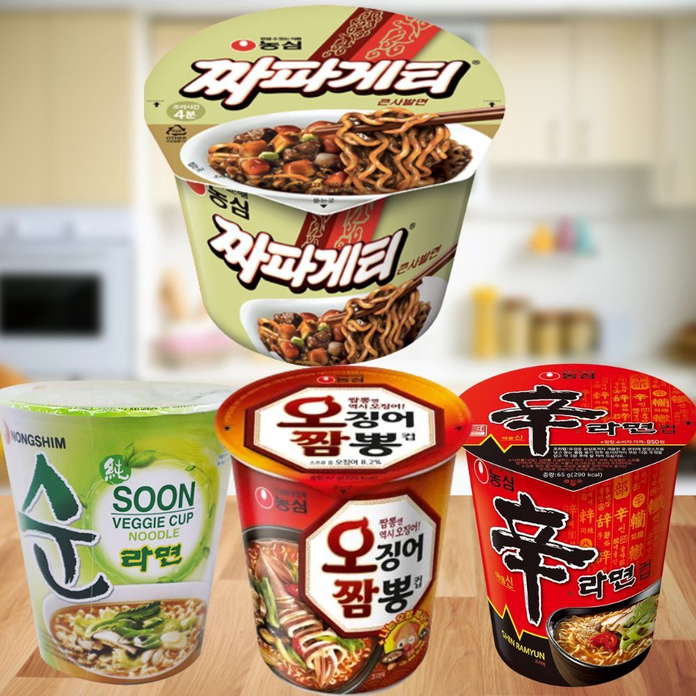 Nongshim Shin Cup Ramyun / Soon Veggie / Champong/ Chapagetti - Korean ...