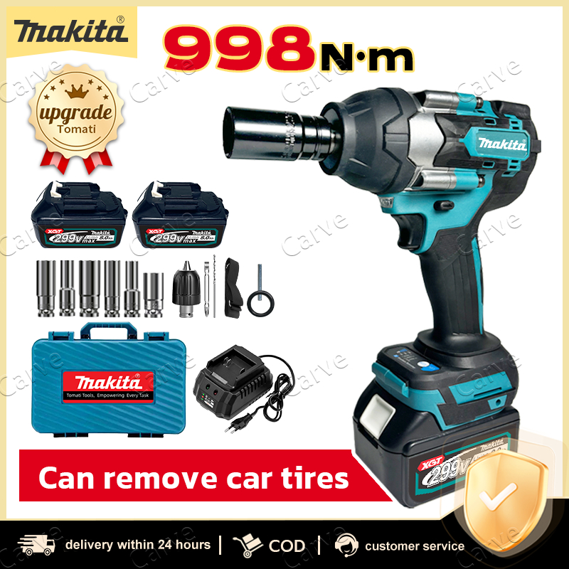 Makita 299V Impact Wrench Cordless Heavy Duty Brushless Electric Wrench Power Too Set Electric ...
