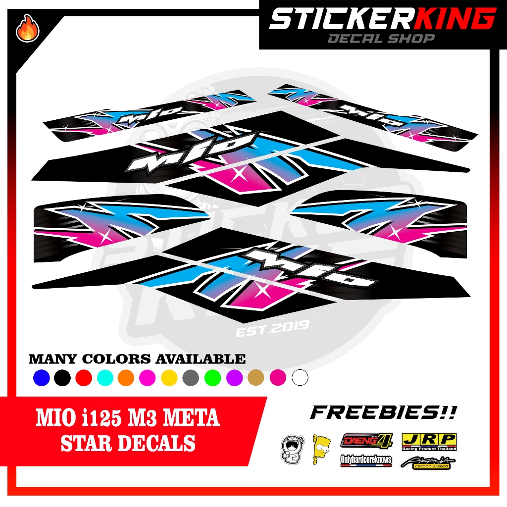 Mio i125 M3 Meta Star Decals with Freebies Thailand Indo Malaysian ...