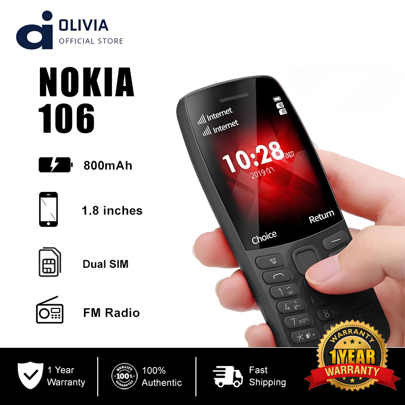 Original Feature Phone N106 Keypad Cellphone Basic Phone 800mAh Dual ...