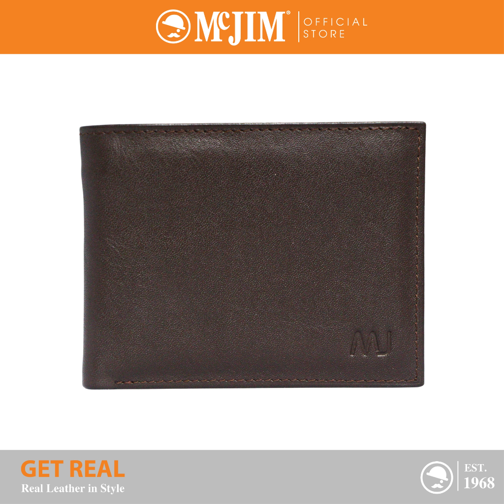 MJ by McJim Leather Billfold Wallet With Flap | Shopee Philippines