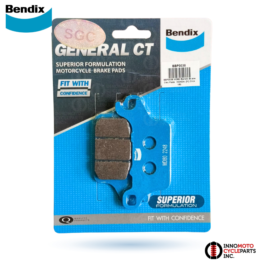 Bendix Brake Pad MD80 for Honda Click 125/150 (new) Version 2 - Front ...