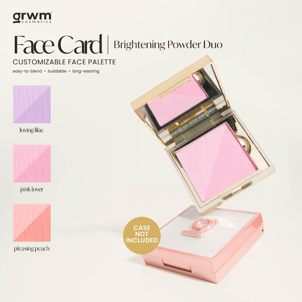 GRWM Cosmetics Face Card Brightening Powder Duo [CASE NOT INCLUDED ...