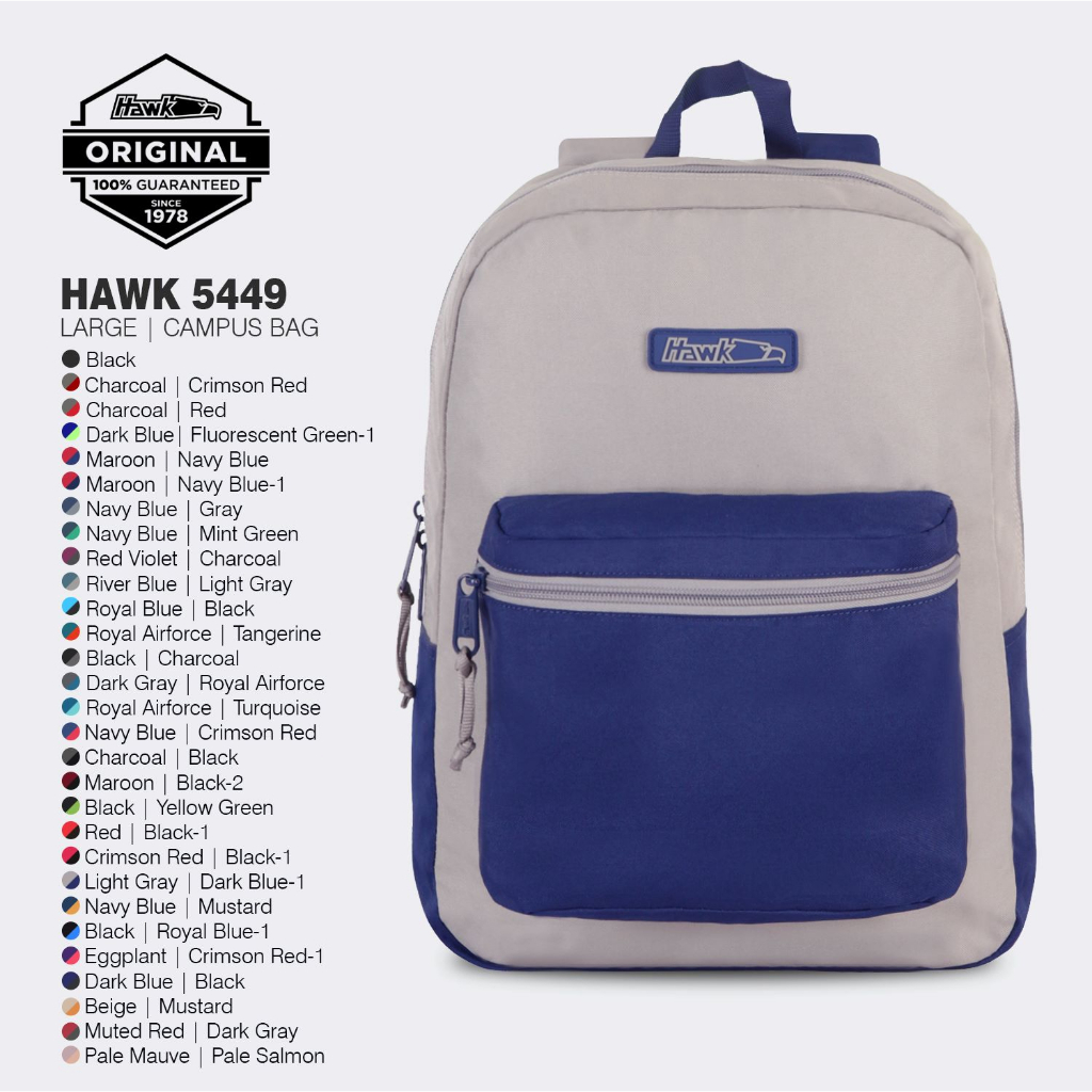 HAWK BAG 5503 ANTI-MICROBIAL PROTECTION BACKPACK WITH SIDE POKCET ...