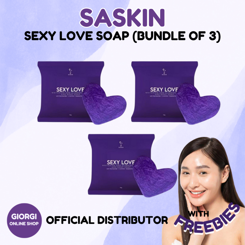 SASKIN Sexy Love Soap | 3pcs Bundle | Whitening and Slimming | Shopee ...