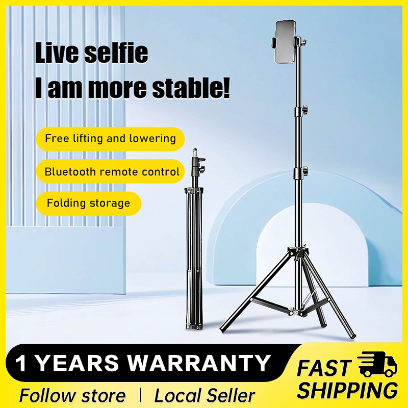 170cm/210cm Extra Long Selfie Stick With Tripod Stand Compatible With ...