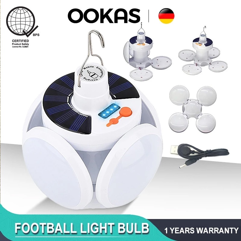 OOKAS Foldable Football UFO Light Bulb E27 LED 360 Degree Ceiling Lamp ...