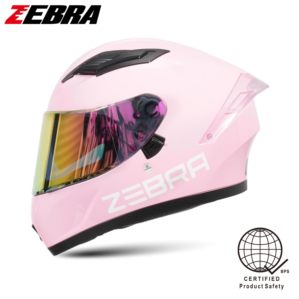 ZEBRA 2024 ALISTAIR Mono Color Full Face Dual Visor Motorcycle Helmet ...